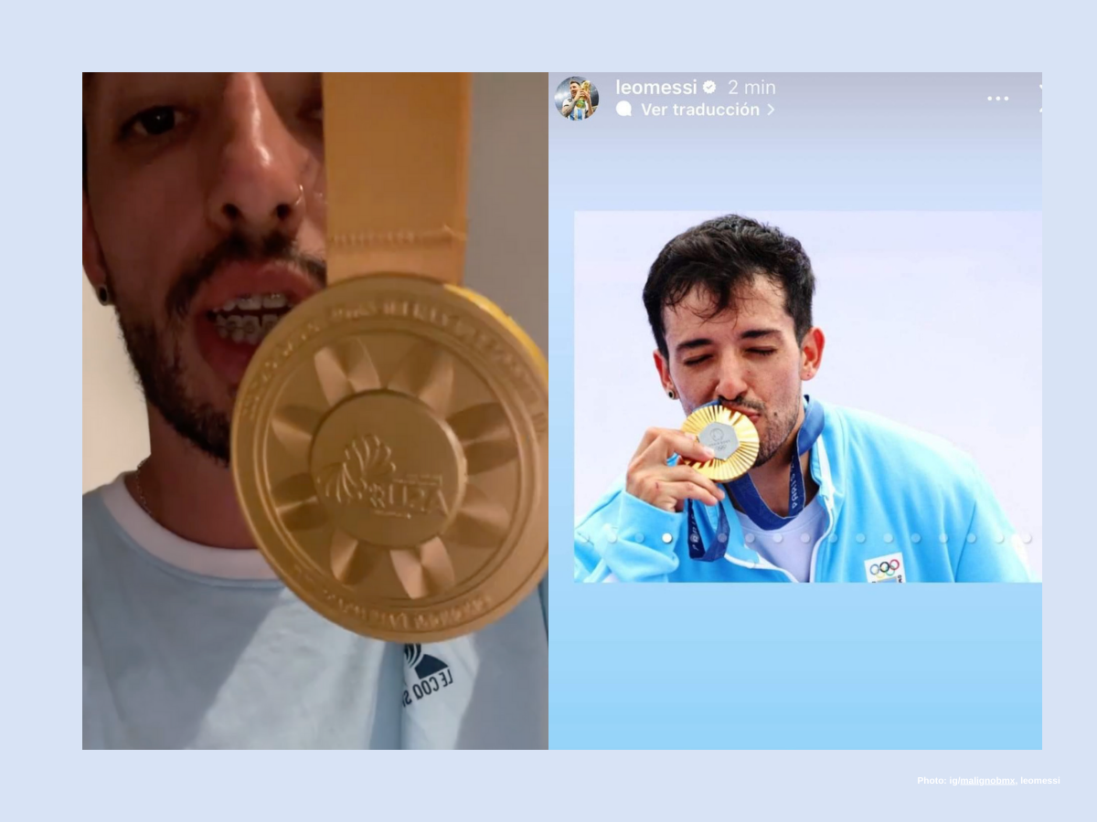 Messi celebrates Argentina's first gold medalist of 2024 on Instagram
